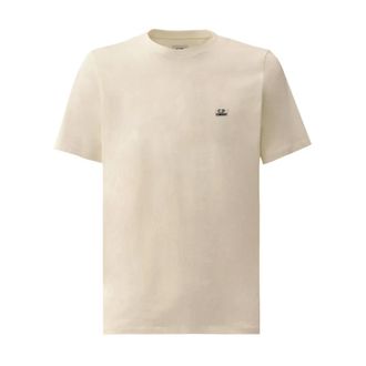 C.P. Company 30/1 Logo Patch T-Shirt - - Tops - Herren - Wei&szlig; - XL
