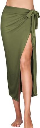 Generic Paréo de plage écharpe maillot de bain en mousseline de soie paréo femmes caftan up maillots de bain tankinis jupe de bain courte pour femme, ag, XL