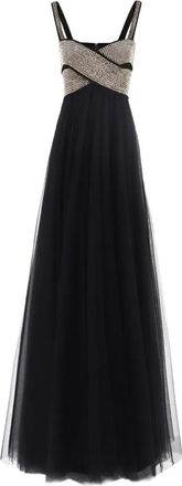 Gemy Maalouf rhinestone-embellished gown - Schwarz