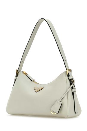Prada Womens White Leather Medium Aim&atilde;&copy;e Shoulder Bag Bianco N Borse A Mano