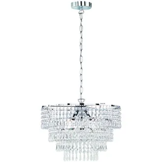 Trio Lustre Orient 3 Lumi&egrave;res E14 Chrome &Oslash;42 cm Lighting Suspensions D&eacute;coratives