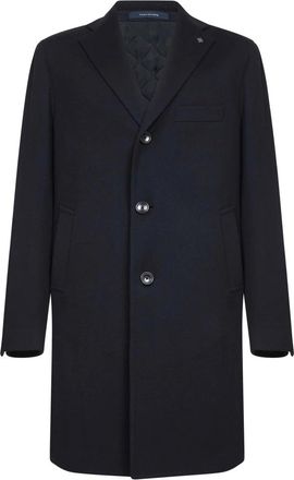 Tagliatore Homme, Manteaux, Bleu, Taille: XL Manteau en laine vierge et cachemire