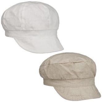 LIPODO Casquette Reversible en Lin Femme - avec Etiquette DEte Visiere Ete Printemps-ete - S (55-56 cm) Blanc