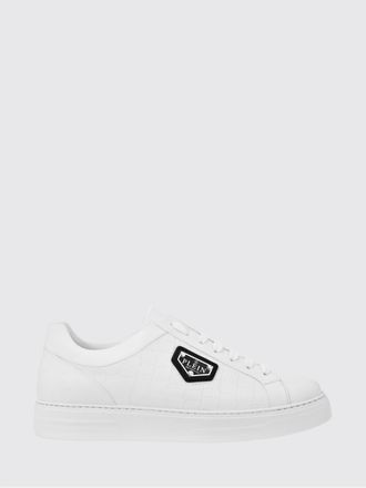 Philipp Plein Niedrige Leder-Sneaker mit Krokodil-Print