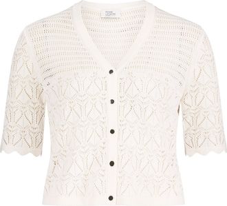 Vera Mont Sommer-Strickjacke mit V-Ausschnitt