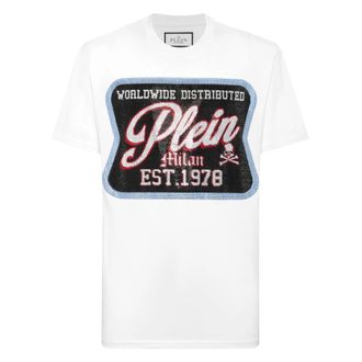 Philipp Plein Rundhals-T-Shirt Milan - - Tops - Herren - Wei&szlig; - M