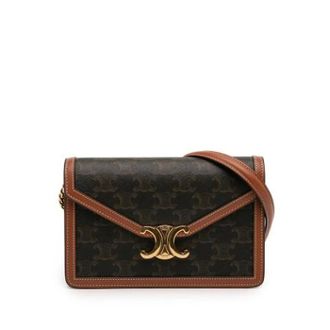 Celine Pre-owned Margo Wallet on Chain - Femme - Pre-owned - Brun - Taille: ONE Size