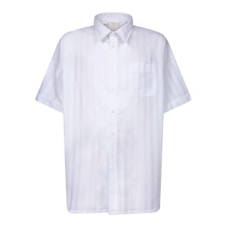 Givenchy Voile Stripe Kurzarmhemd - - Shirts - Herren - Wei&szlig; - M