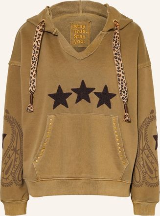 Grace Grace Hoodie Mit Nieten gruen