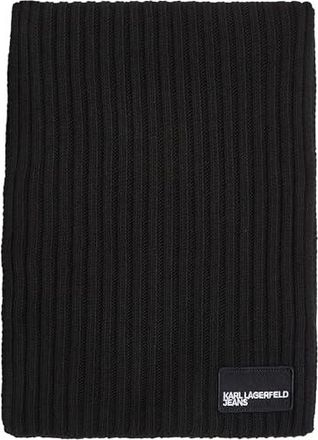 Karl Lagerfeld Homme &Eacute;charpe Avec Logo Patch Noir, One size