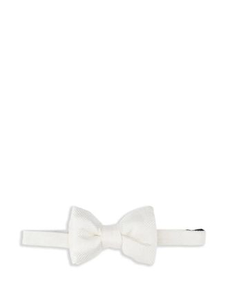 Tom Ford noeud papillon à design tissé - Blanc
