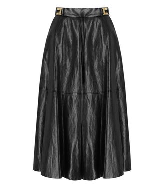Elisabetta Franchi JUPE EFFET CUIR NOIR ELISABETTA FRANCHI