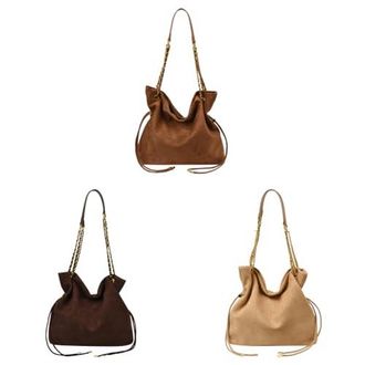 Generic Kexpery Sac &agrave; Main Femme en PU Givr&eacute; avec Cordon de Serrage et Cha&icirc;ne Grande Capacit&eacute; pour Voyage Shopping Quotidien