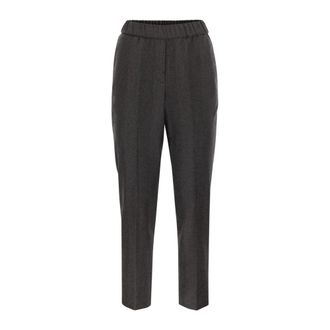 PESERICO Chevron Muster Hose mit geradem Bein - - Trousers - Damen - Grau - XL