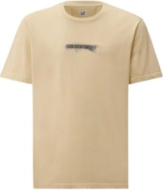 C.P. Company C.p. Company, Homme, Tops, Beige, Taille: 2XL T-shirts Manches Courtes en Jersey 24/1