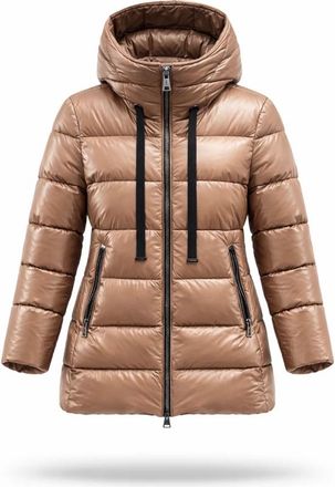 Emma & Gaia Femme, Vestes, Brun, Taille: 42 FR Piumino svasato imbottito