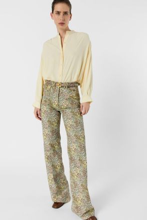 Gerard Darel Jean flare &agrave; fleurs - ANNA - Rose