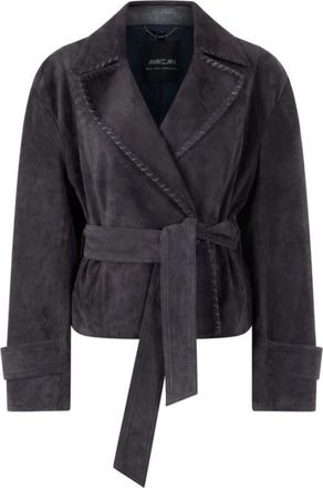 Marc Cain Echte Lederjacke Rethink Together - - Jackets - Damen - Grau - M
