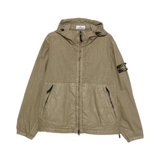 Stone Island Homme, Vestes, Vert, Taille: M -Look Panama-TC Nylon Jacket
