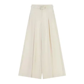 Imperial Femme, Pantalons, Beige, Taille: 36 FR Pantalone a palazzo