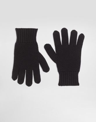 Dolce & Gabbana Handschuhe Aus Schurwollstrick - Mann H&uuml;te Und Handschuhe Blau S