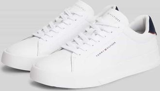 Tommy Hilfiger Sneaker aus Leder-Mix mit Label-Details
