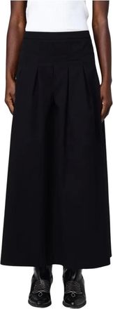 PT01 Pt01, Femme, Jupes, Noir, Taille: 38 FR Maxi Skirt