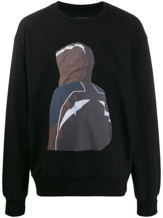 Juun.J Sweatshirt mit Print - Schwarz