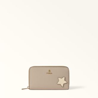 Furla Camelia Zip-around-portemonnaie L Toni Butter Wei&szlig; Sidney-kalbsleder + Stern-aufn&auml;her Damen