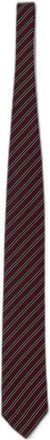 Ermenegildo Zegna Cravate en soie &agrave; rayures - Homme - Accessoires - Rouge - Taille: ONE Size