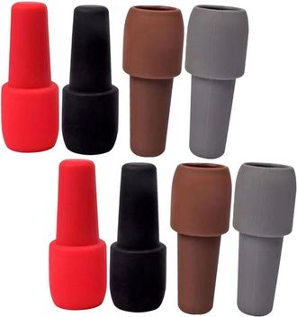 Pretyzoom 8st&uuml;cke Teiliges Silikon Weinflaschenverschluss Wiederverwendbar Auslaufsicher Passend F&uuml;r Wein Bierflaschen Langlebige Weinverschluss Kappen in Rot B