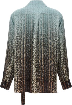 Fendi Animal-Print Silk Blouse - Multicolor