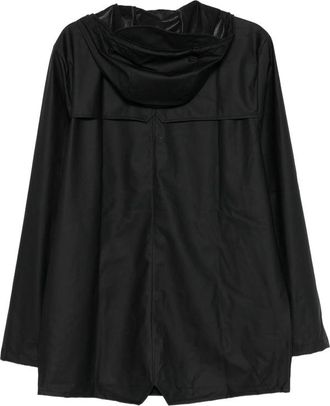 Rains Hooded Polyester Raincoat - Black