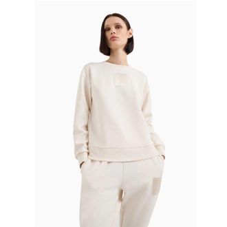 A|X Armani Exchange Sweatshirt f&uuml;r Damen, Rundhalsausschnitt, Regul&auml;r (Hellbeige)