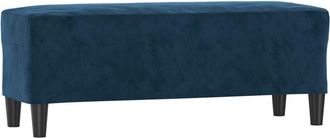 vidaXL Vidaxl - Banc Bleu 100x35x41 cm Velours
