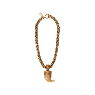 Twinset Femme, Accessoires, Jaune, Taille: ONE Size Corne Collier Chaîne