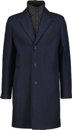 HUGO BOSS Herren Mantel mit Schurwolle und gestepptem Einsatz MILOGAN2541