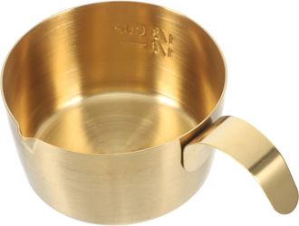 Cabilock Espressok&auml;nnchen aus Edelstahl mit Messskala Servierk&auml;nnchen f&uuml;r Espresso und Milch Kaffeewei&szlig;er mit Ausgie&szlig;er Praktisches Zubeh&ouml;r f&uuml;r Espressozuberei