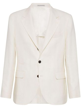 Brunello Cucinelli blazer &agrave; d&eacute;tails de breloques - Tons neutres