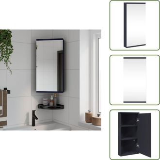 vidaXL The Living Store - Armoire de bain &agrave; miroir dangle gris 30x24x60 cm - Meuble De Salle De Bain - Armoire De Salle De Bain - Meuble Lavabo - Miroir