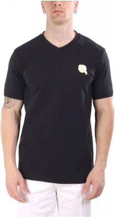 Karl Lagerfeld Homme, Tops, Bleu, Taille: M T-Shirt Ras du Cou