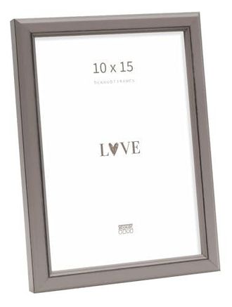 Deknudt Frames S236F7 Bilderrahmen für Format 10x15 cm im Landhausstil Grau Holz zum Aufhängen oder Aufstellen
