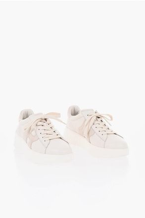 Hogan Leather Sneakers REBEL With Suede Logo size 40