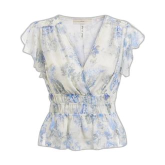 Guess Seidenes Multicolor-Top Hergestellt in Italien - - Blouses & Shirts - Damen - Mehrfarbig - XL
