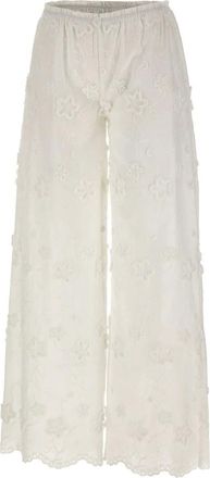 The Garment Femme, Pantalons, Blanc, Taille: 34 FR Fleur Pantalons