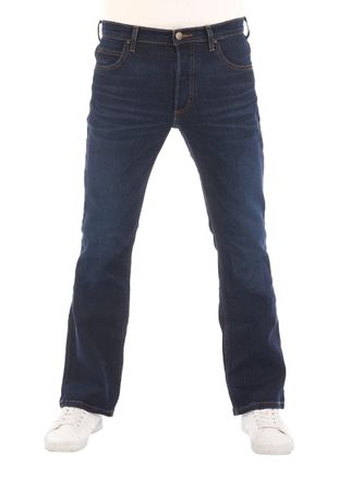 Lee Jeans Herren Stretch Bootcut Denver Jeanshose Hose Denim w42, Farbe: Dark Blue Elko, Größe: 42W / 32L
