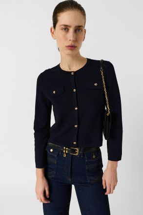 Gerard Darel Gilet court ajour&eacute; - LUBNA - Marine