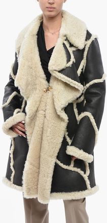 Chlo&eacute; Patchwork-Effect Shearling Coat Chloe
