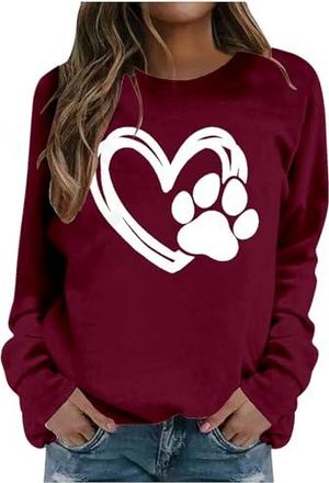 Generic Sweat &agrave; capuche imprim&eacute; d&eacute;contract&eacute; pour la Saint-Valentin 2026 - Coupe ample pour un usage quotidien - Design &eacute;l&eacute;gant et confortable - Parfait pour l