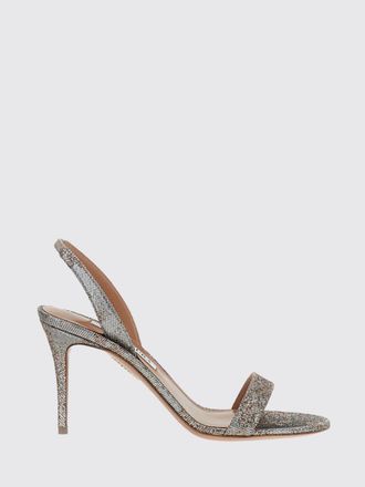Aquazzura So Nude Slingback-Sandalen aus laminiertem Stoff mit hohem Absatz